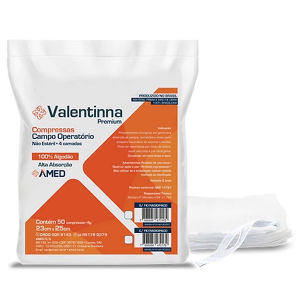 Compressa Campo Operatório 23x25 Valentinna Premium Amed - Dipromed